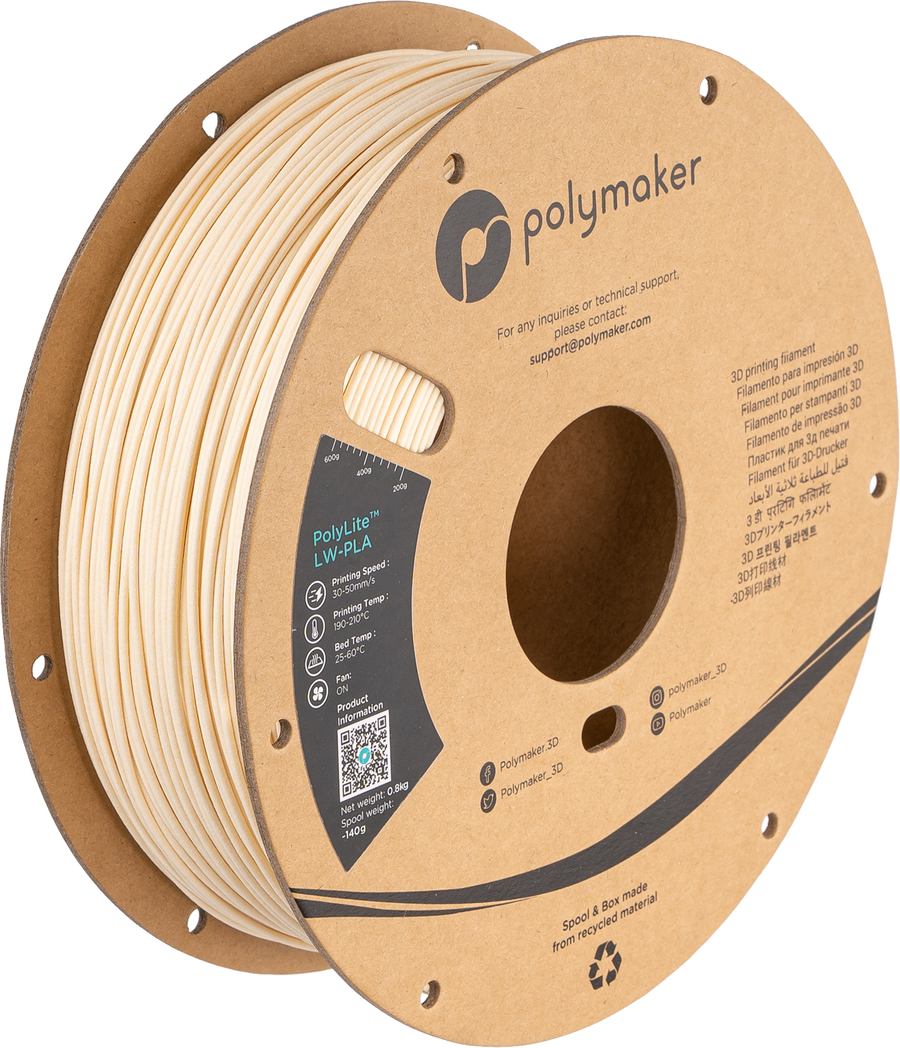 PolyLite™ LW-PLA 800g - White – Formtech Ltd