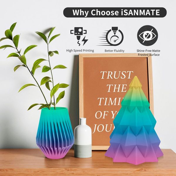 iSANMATE PLA+ HIGH SPEED MATTE RAINBOW COLOR 02 - 1.75mm Filament ...